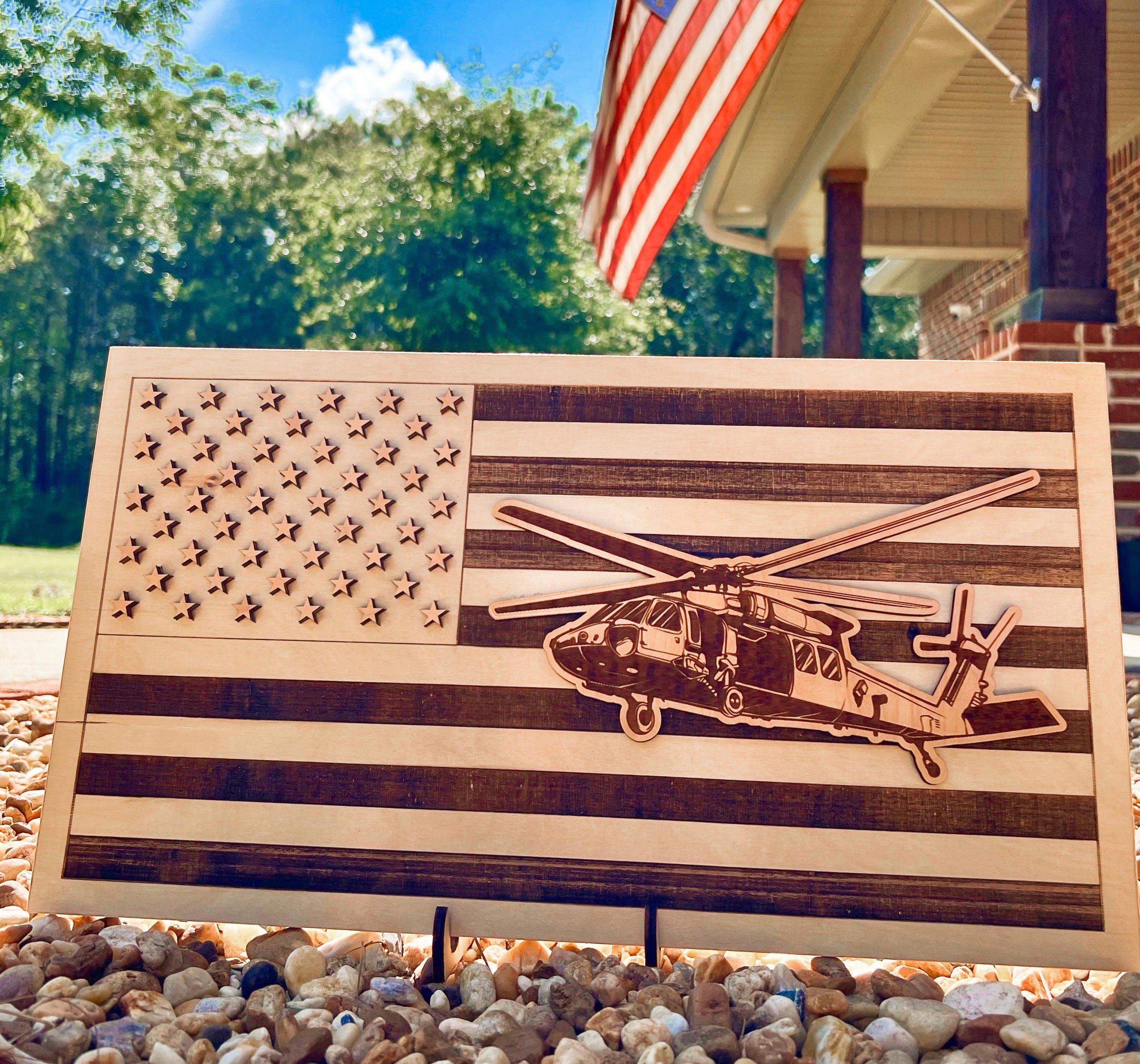 Mini American Flag Plaque – AVEL Woodworking
