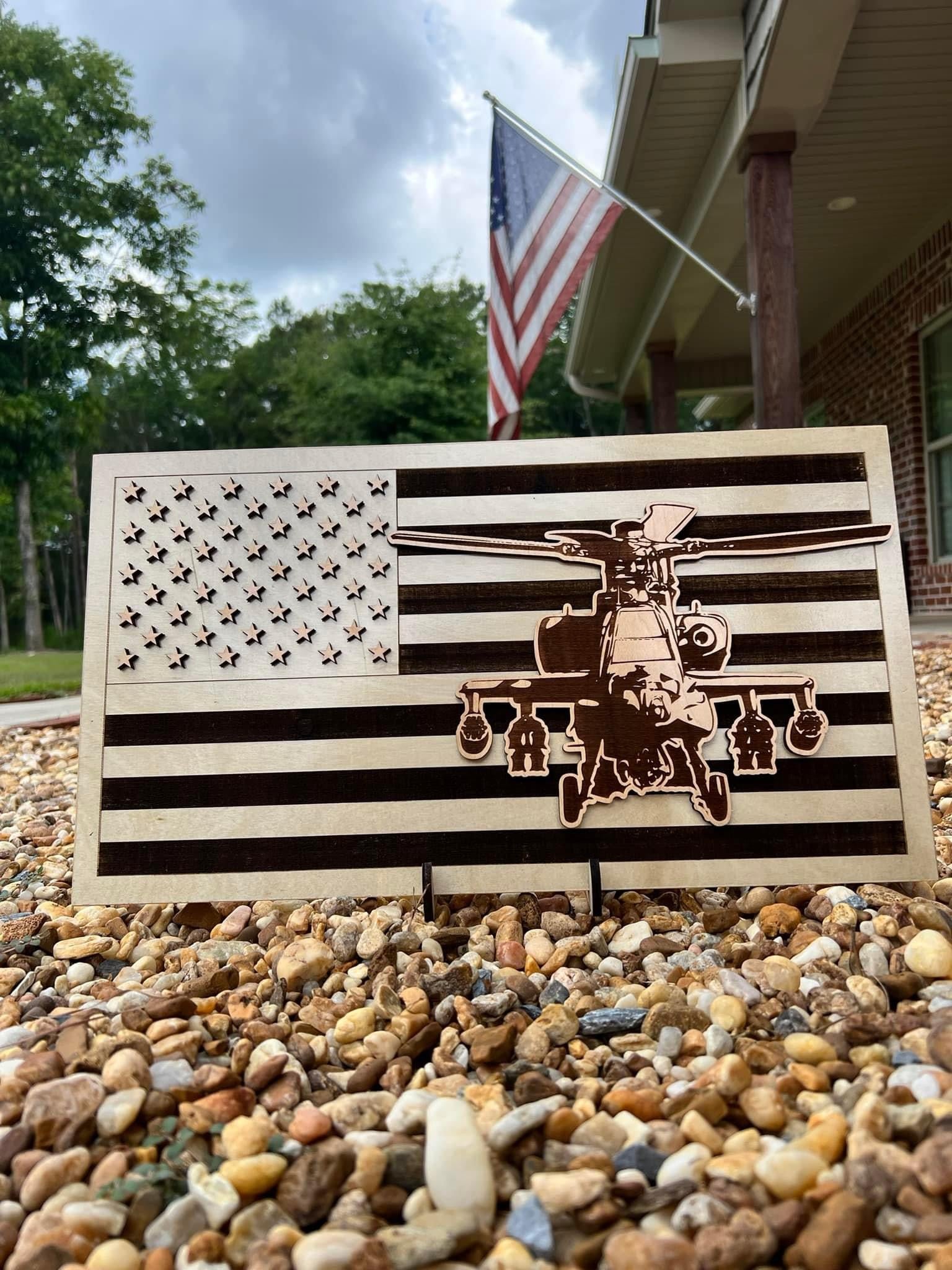 Mini American Flag Plaque – AVEL Woodworking